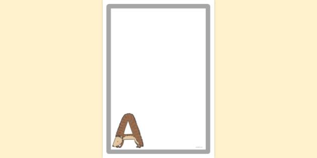 FREE! - Simple Blank Animal Alphabet Printable | Twinkl Page Border