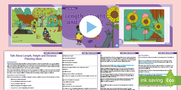 Talk About Length, Height and Distance Maths PowerPoint and Planning Ideas