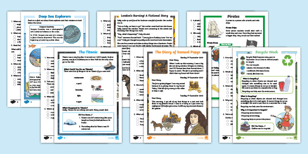 KS1 September Differentiated Reading Comprehension Activity Pack (Age 5-7)