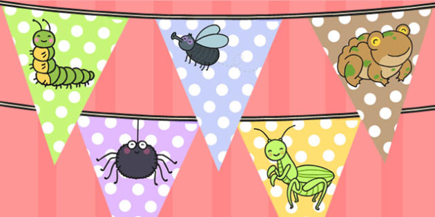 Minibeasts Cute Bunting (teacher made)