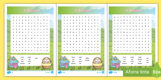 Sopa de letras: A Pascua - Galego (teacher made)
