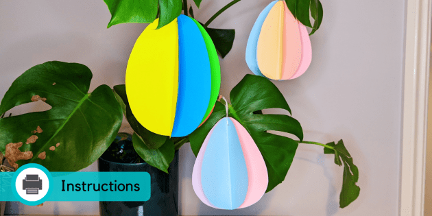 3D Paper Easter Egg Craft (teacher made)
