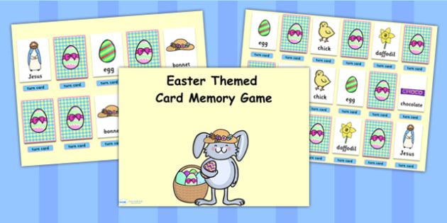 Easter Themed Card Matching Flipchart Game (teacher made)