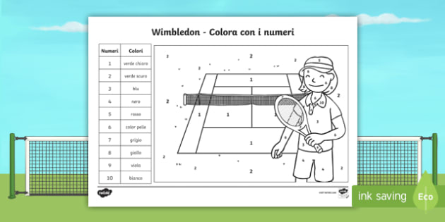 Wimbledon Colora con i Numeri (teacher made)