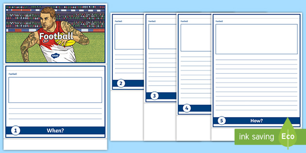 Football Staggered Notebook (teacher made)