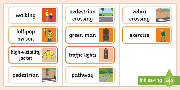 Walk to School Week Word Cards
