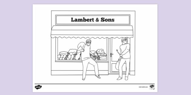 FREE! - Rob a Butchers Colouring Sheet Colouring | Colouring Sheets
