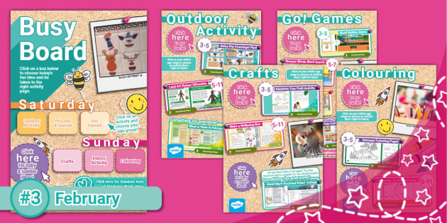 FREE! - Weekend Busy Board February #3 (Teacher-Made)