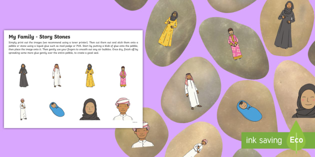 My Family Stone Image Cut-Outs (teacher made)