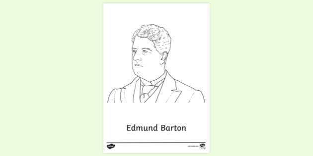 FREE! - Edmund Barton Colouring | Colouring Sheets