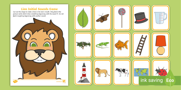 Lion Initial Sound Game: Letter l (teacher made)