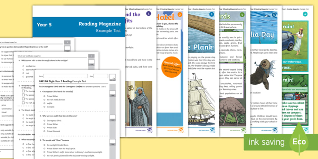 NAPLAN-Style English Example Tests - Set 3 Year 5 Reading Sample Test