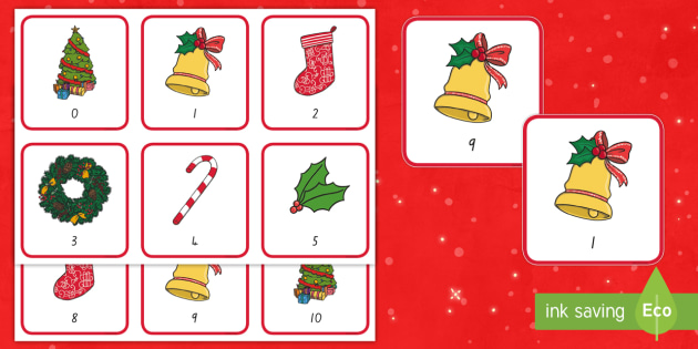 Christmas Number Bonds to 10 Matching Cards (Teacher-Made)