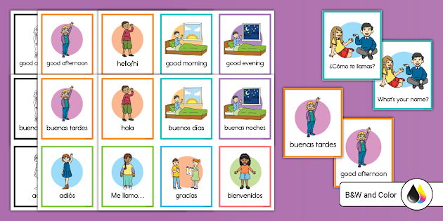 Spanish Greetings Matching