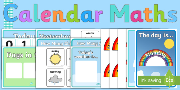 👉 Ready Made Calendar Maths Display Pack (teacher made)