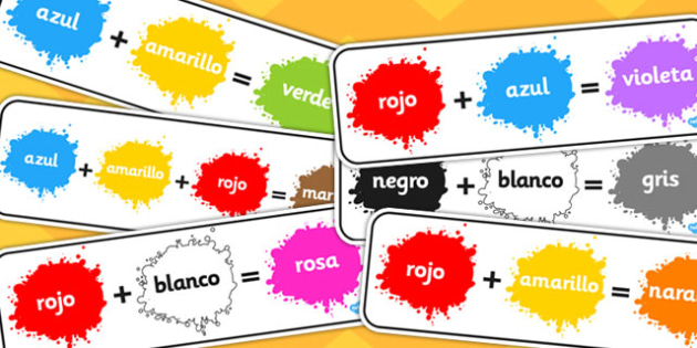 Spanish Colour Mixing Pack (teacher made)