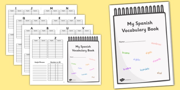 Spanish Vocabulary Builder | My Spanish Vocabulary Book