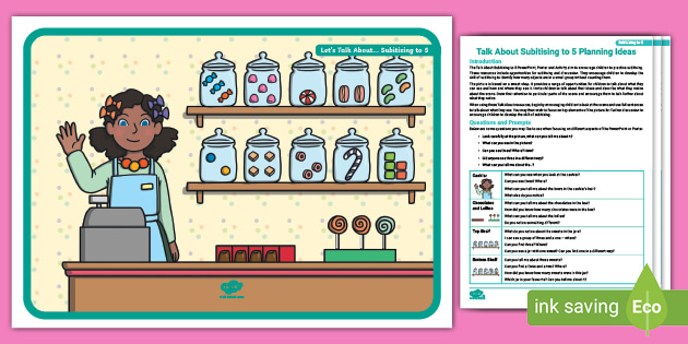 👉 Talk About Subitising to 5 Maths Poster and Planning Ideas