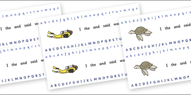 Alphabet Strips (Under the Sea)