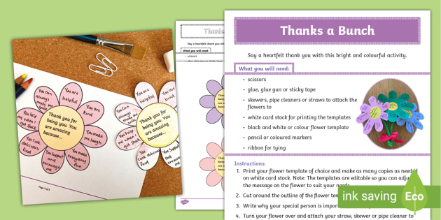 Thanks a Bunch Craft Activity (teacher made)