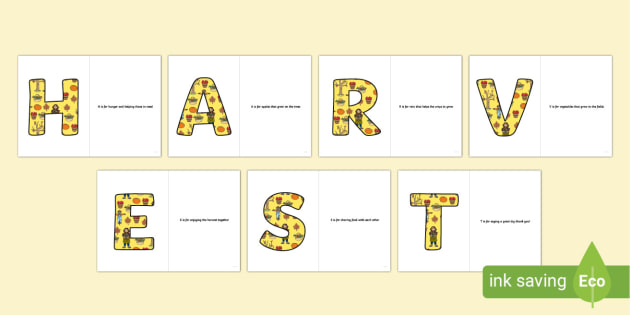 Harvest Festival Reading Letters,Harvest Festival