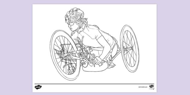 FREE! - Paralympics Cycling Colouring | Colouring Sheets