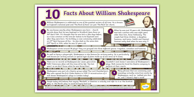 William Shakespeare Worksheet WILLIAM SHAKESPEARE Gesammelte Werke