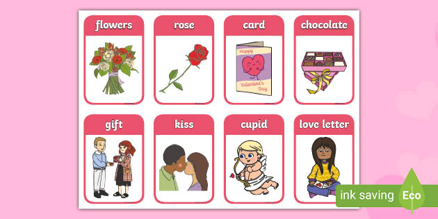 Valentine's Day Flashcards | Primary Vocabulary Resource