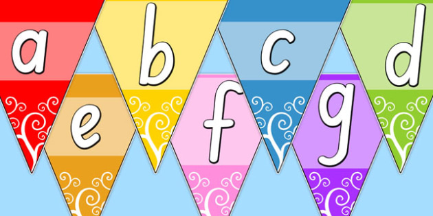 Multicolour Alphabet Bunting SA (teacher made)