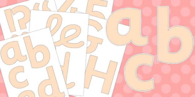 👉 Cream Display Letters and Numbers Pack