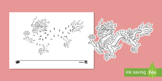 FREE! - Chinese Dragon Dot To Dot Activity | Numbers up to 31