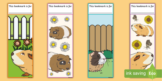 FREE! - Guinea Pig Bookmarks | Resources | Twinkl