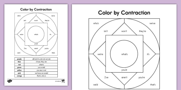 Second Grade Contractions | twinkl.com