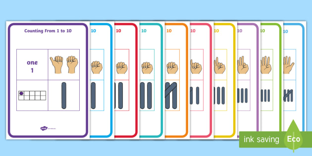 Counting from 1 to 10 Display Posters