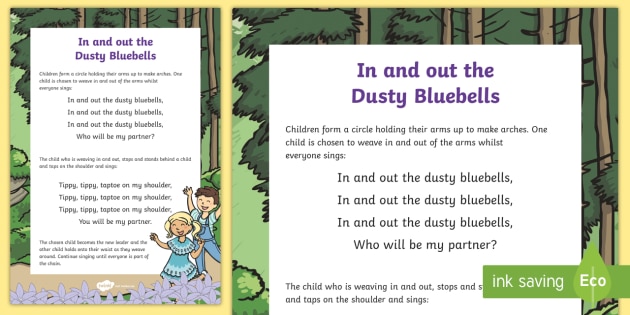 In and Out the Dusty Bluebells Song (teacher made)