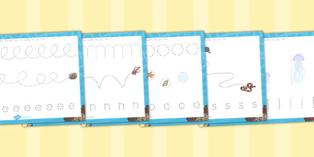 Great Barrier Reef Pencil Control Worksheets (teacher made)