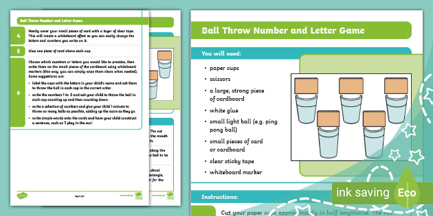 Ball Throw Number and Letter Game