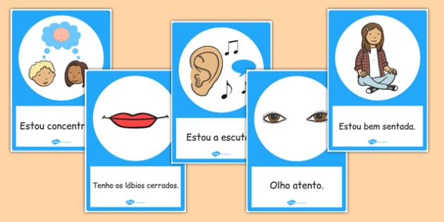 Good Listening Posters Portuguese