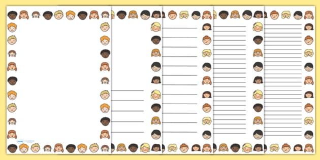 FREE! - Emotions Portrait Page Borders - emotions, feelings, borders