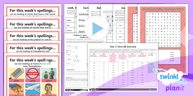 PlanIt Spelling Year 3 Term 2B Bumper Spelling Pack