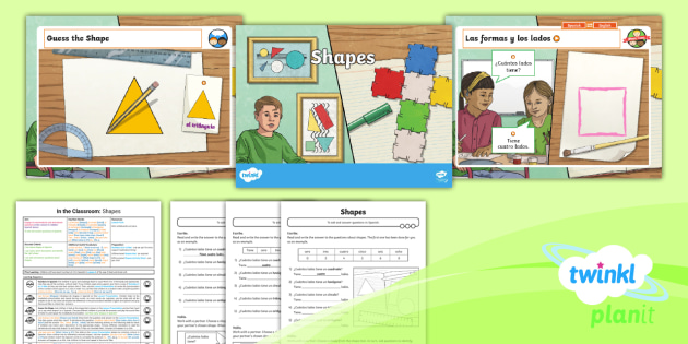 👉 PlanIt Year 5 Spanish Lesson: Shapes (teacher made)