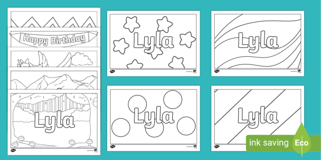 FREE! - Lyla Name Simple Colouring Activity Sheets