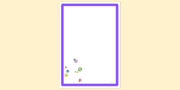 FREE! - Simple Blank Lottery Balls Page Border | Twinkl Resources