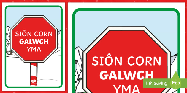 Poster Siôn Corn Galwch Yma! - Christmas Wales