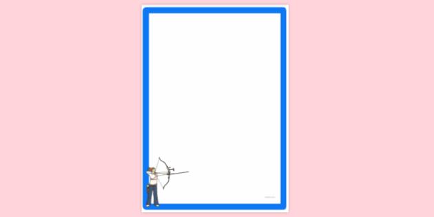 FREE! - Simple Archery Page Border | Page Borders | Twinkl