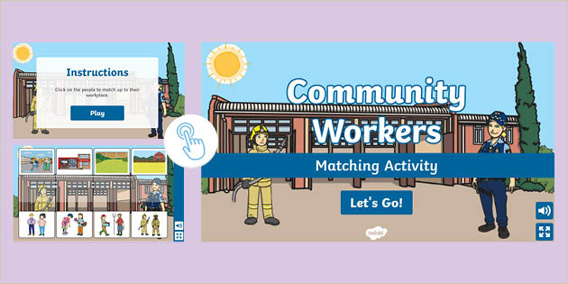 Community Workers Matching Activity Twinkl Go (teacher made)