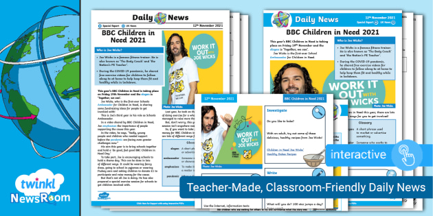 FREE! - BBC Children in Need 2021 | Reading Comprehension (Age 7-11)