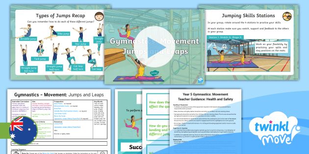 Move PE Year 5 Gymnastics: Movement Lesson 1: Jumps and Leaps Lesson Pack