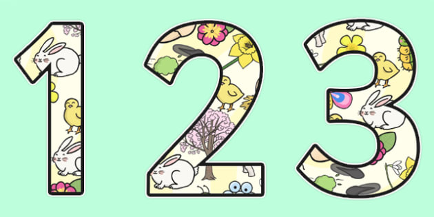 FREE! - A4 Spring Themed Display Numbers (teacher made)