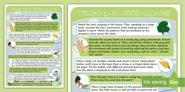 Windy-Day Art Activities (Ages 2-3) |Twinkl (teacher made)